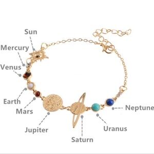boutiquee | Jewelry | Spacin Out Solar System Planet Space Anklet | Poshmark